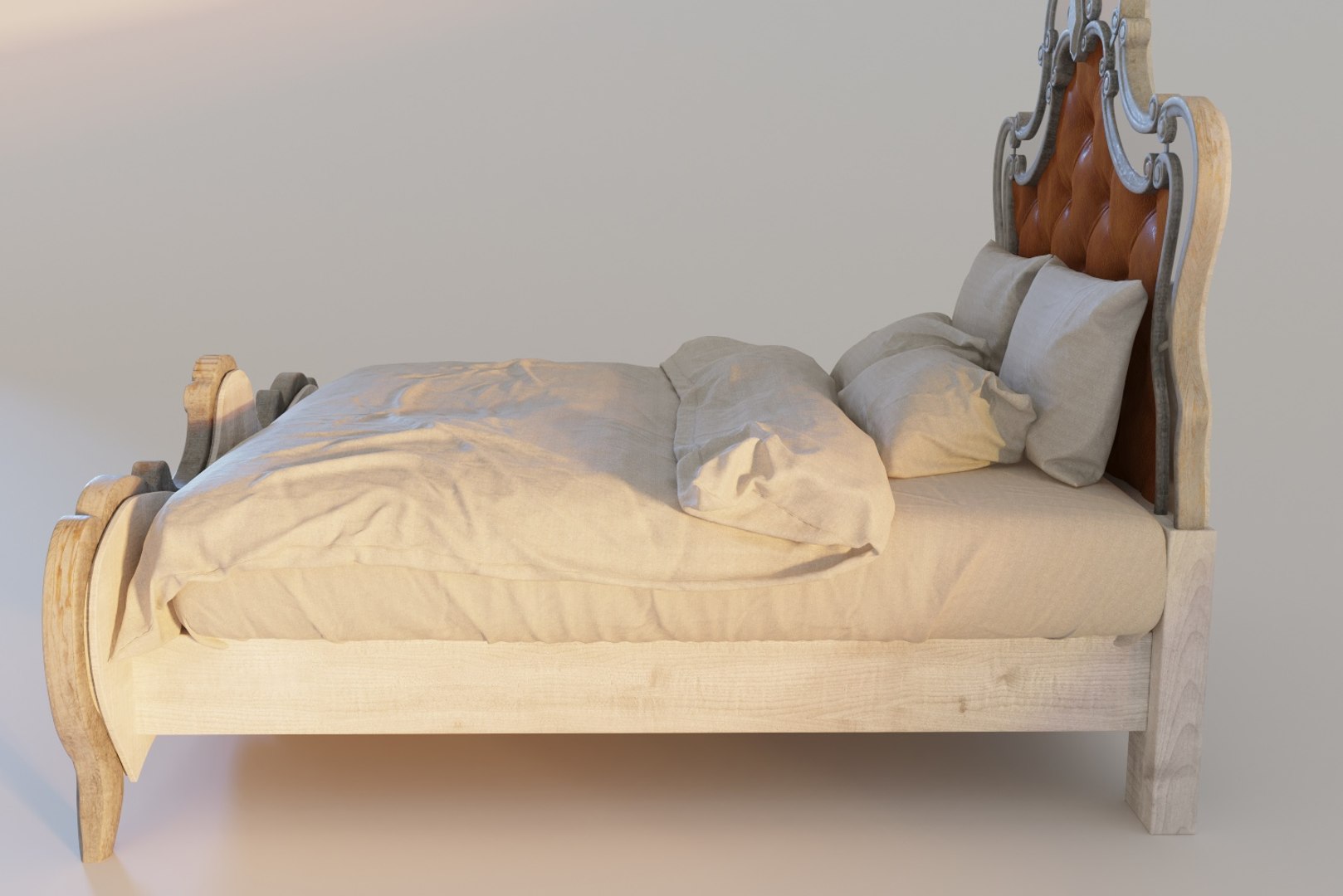 3D King Bed Model - TurboSquid 1250537