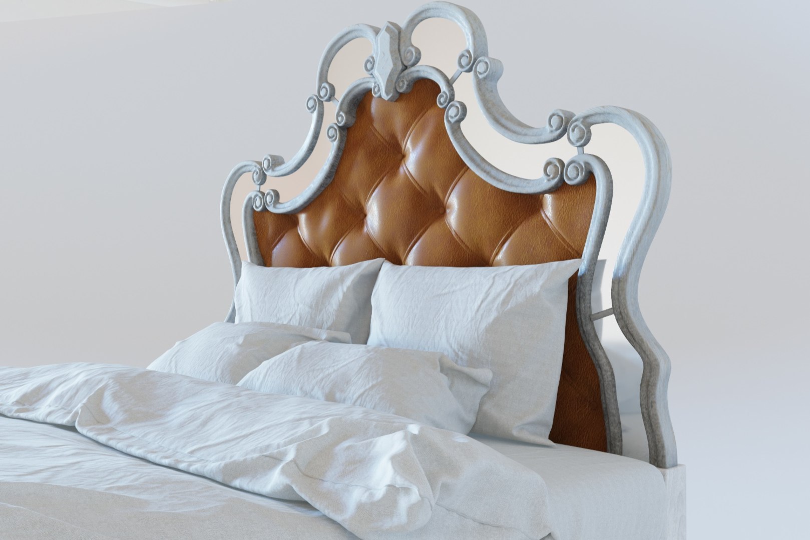 3D King Bed Model - TurboSquid 1250537