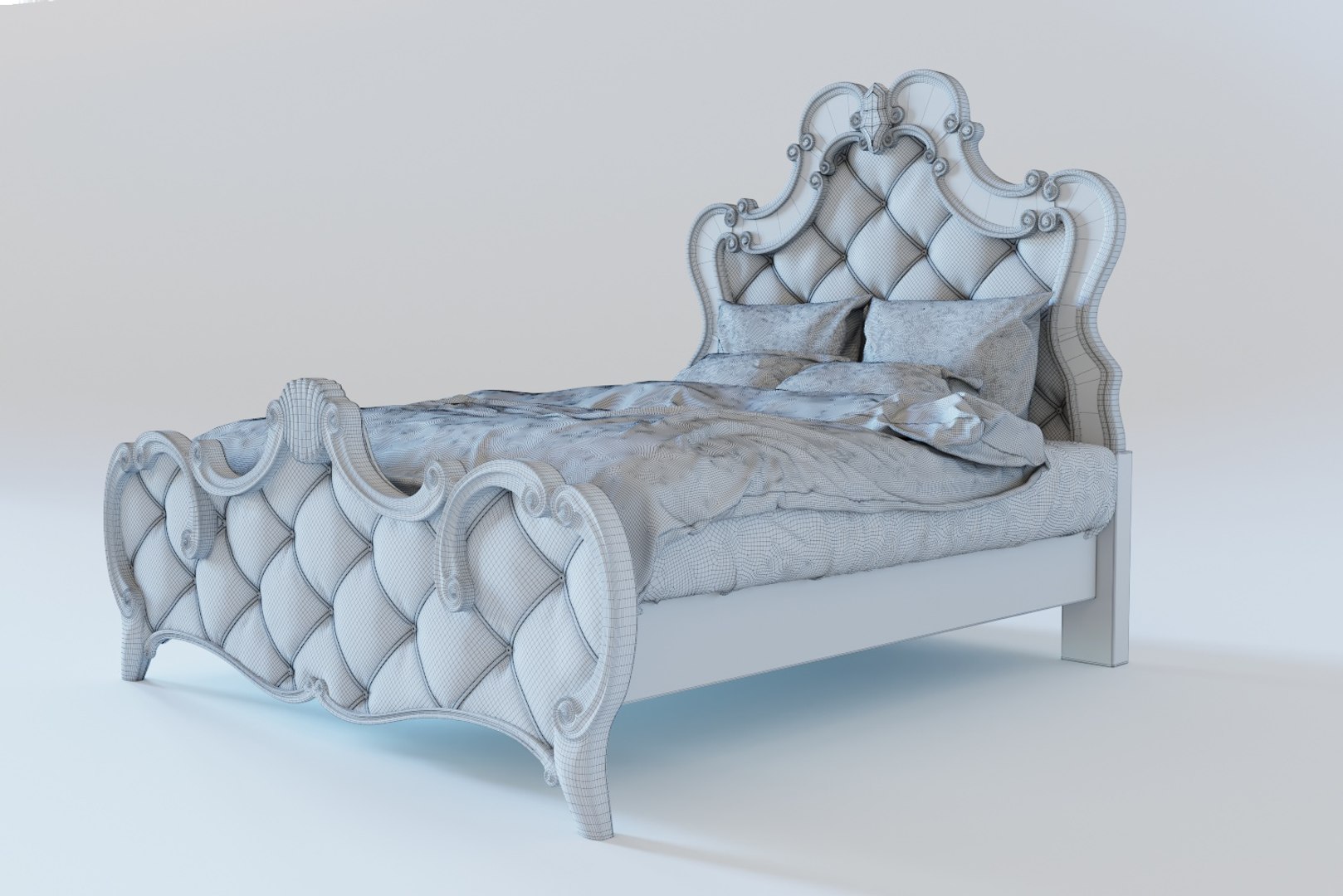 3D King Bed Model - TurboSquid 1250537