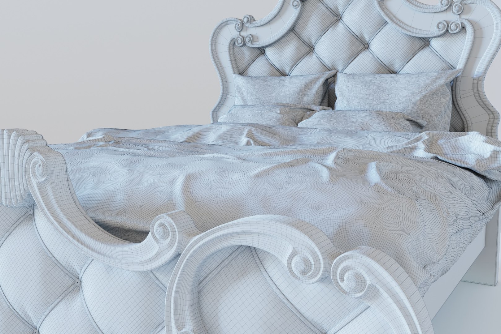 3D King Bed Model - TurboSquid 1250537