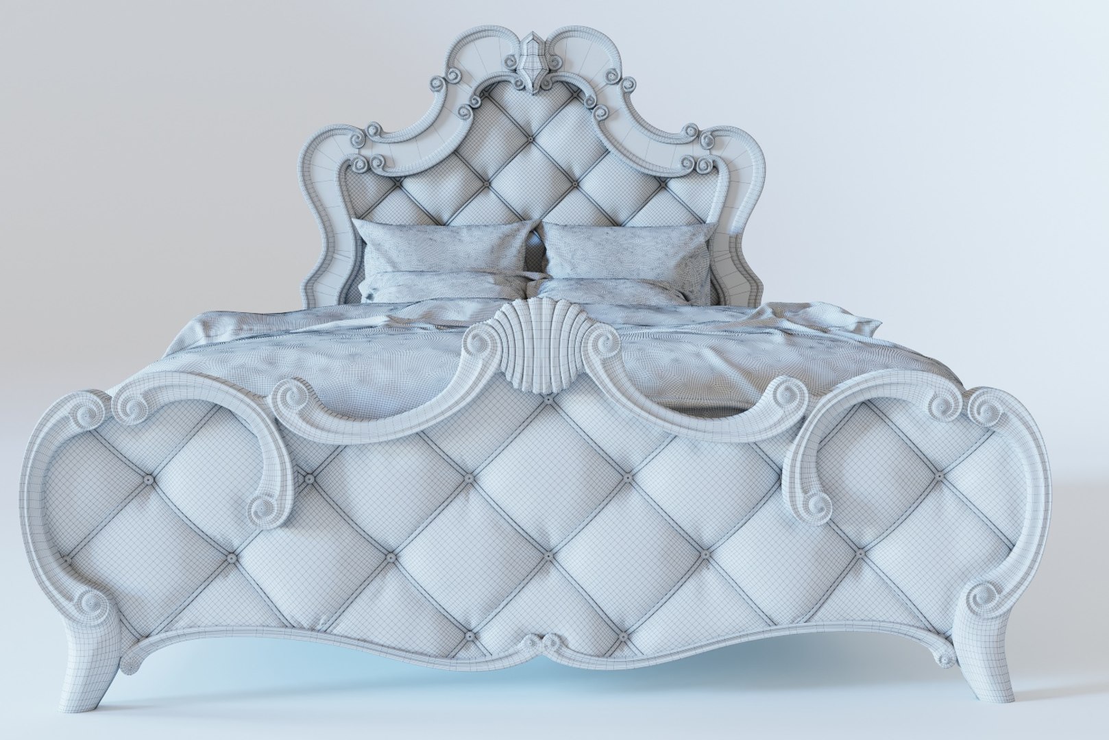 3D King Bed Model - TurboSquid 1250537