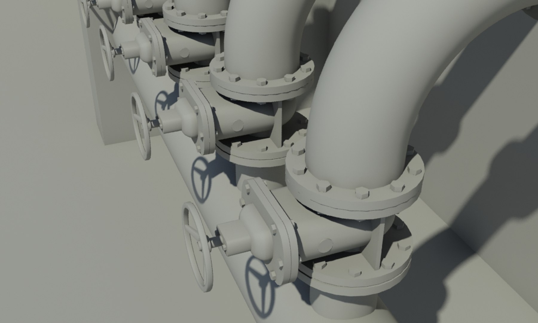Industrial Pipes 3d Model