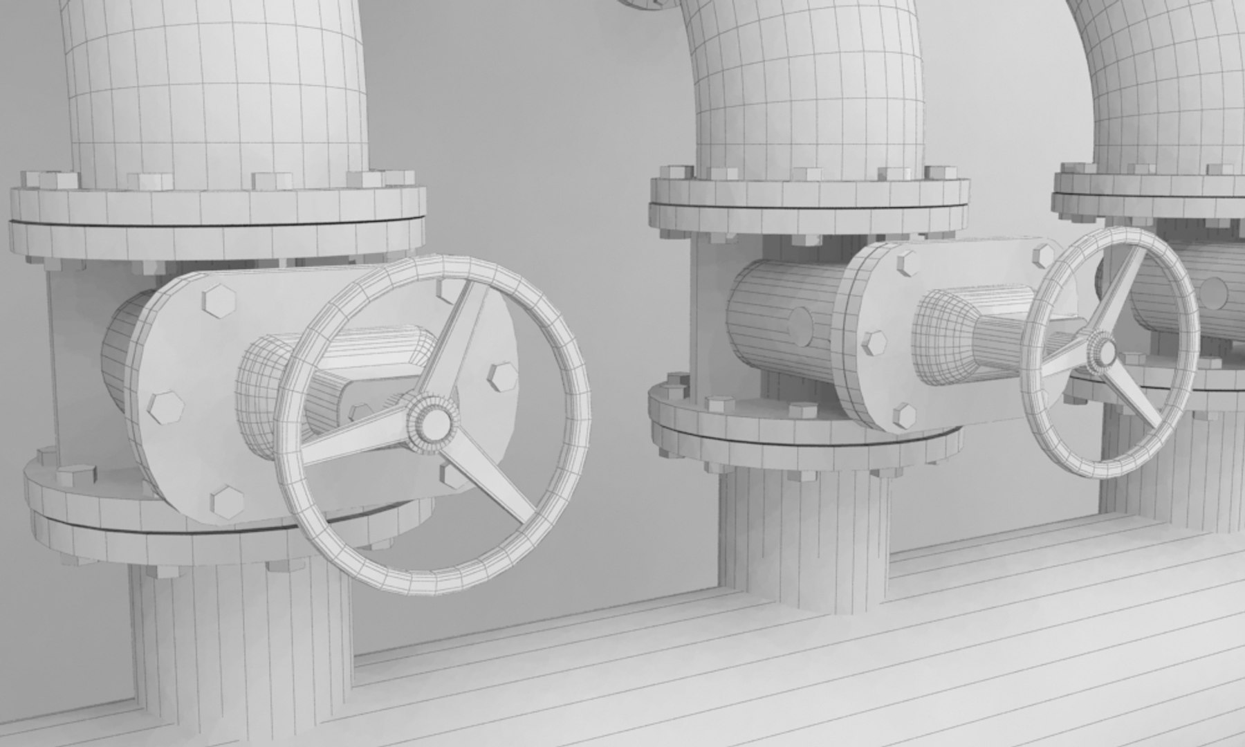 Industrial Pipes 3d Model