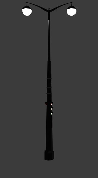 modelo 3d Poste de luz gratis - TurboSquid 2254487