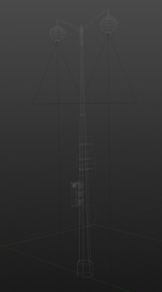 modelo 3d Poste de luz gratis - TurboSquid 2254487