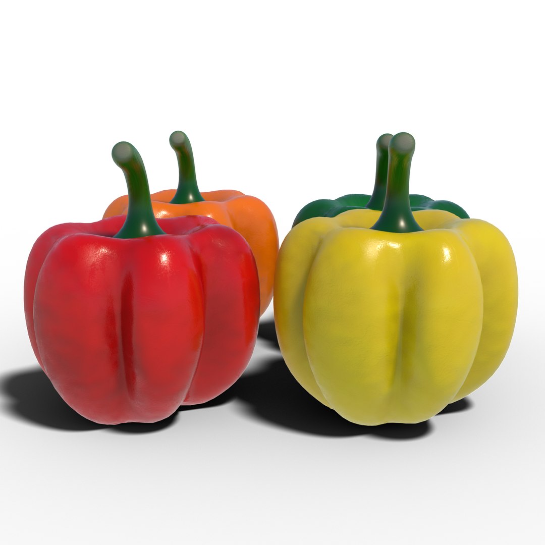 Bell Peppers Model - TurboSquid 2084622