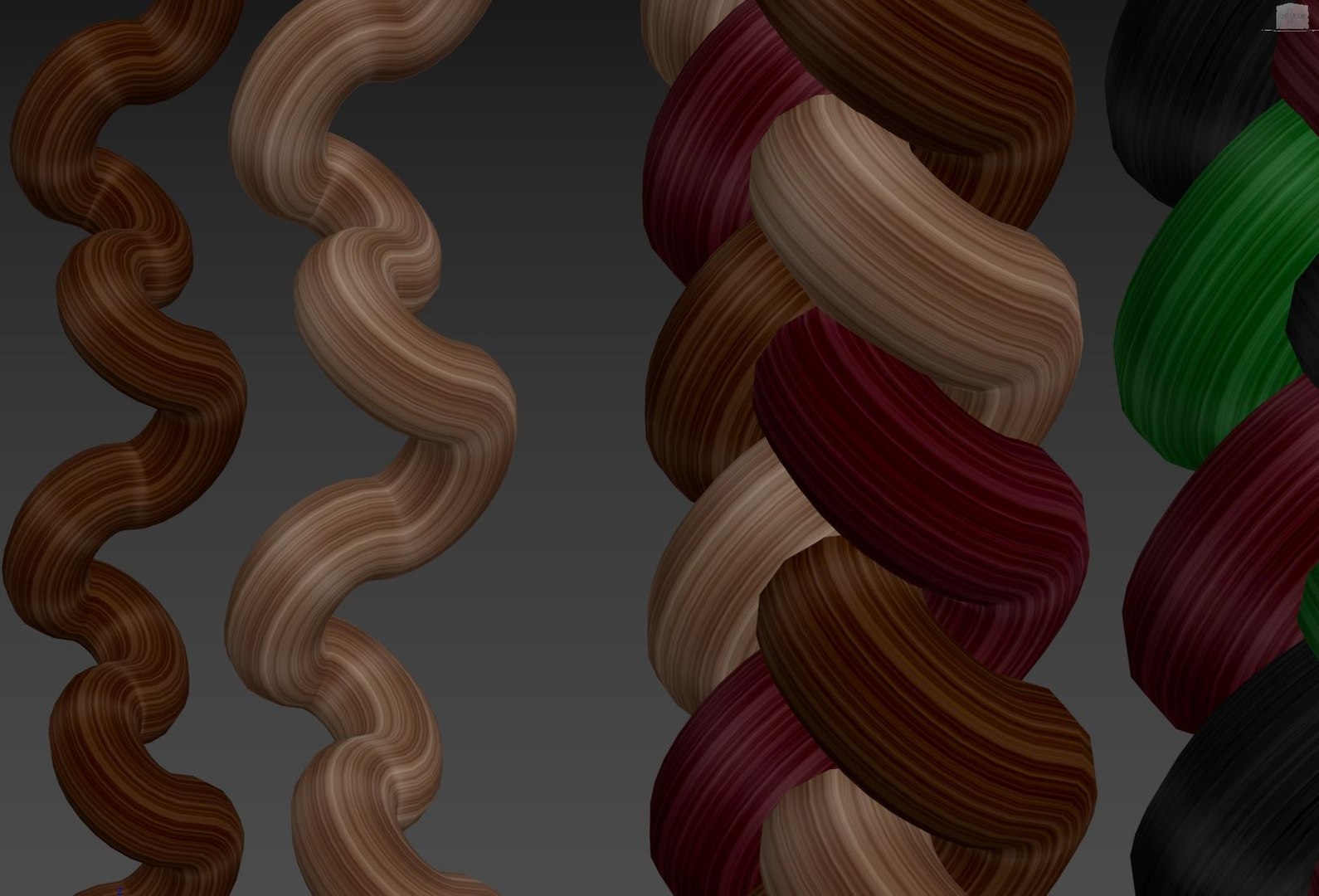 Braided Hair 3D - TurboSquid 1300751