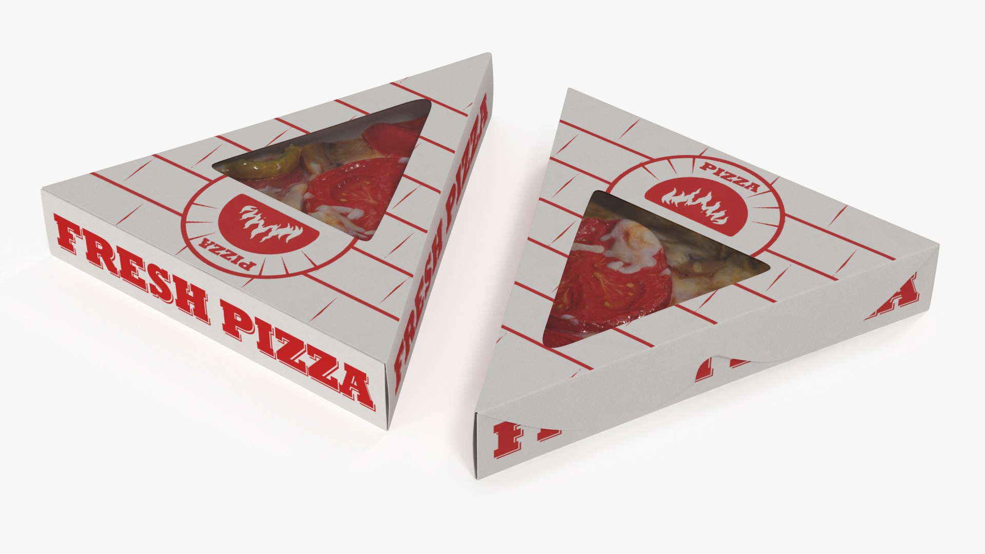 Pizza Slice in Triangle Cardboard Box 3D model - TurboSquid 2155517