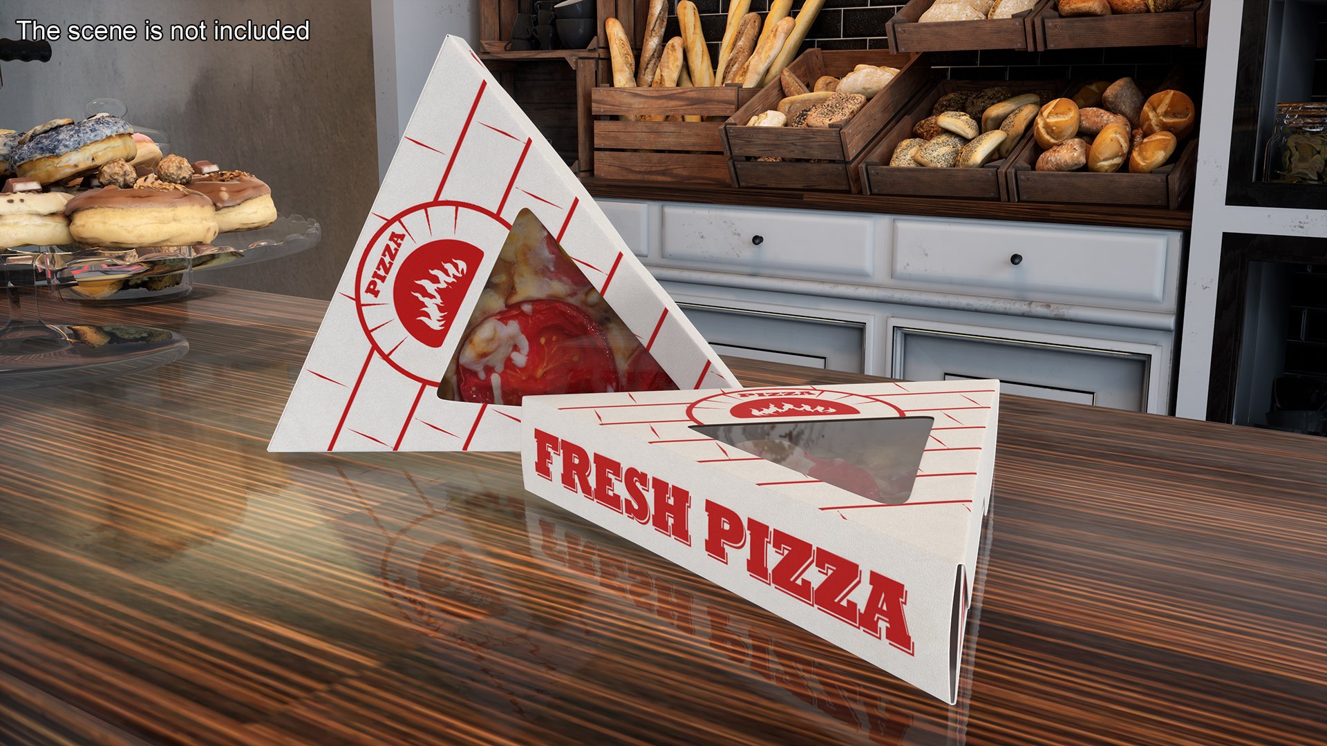 Pizza Slice in Triangle Cardboard Box 3D model - TurboSquid 2155517