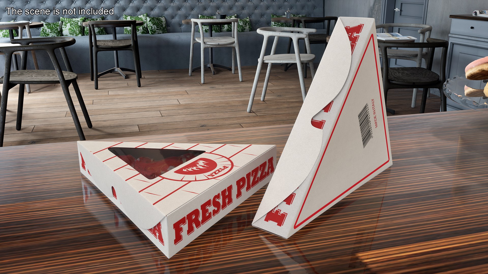 Pizza Slice in Triangle Cardboard Box 3D model - TurboSquid 2155517