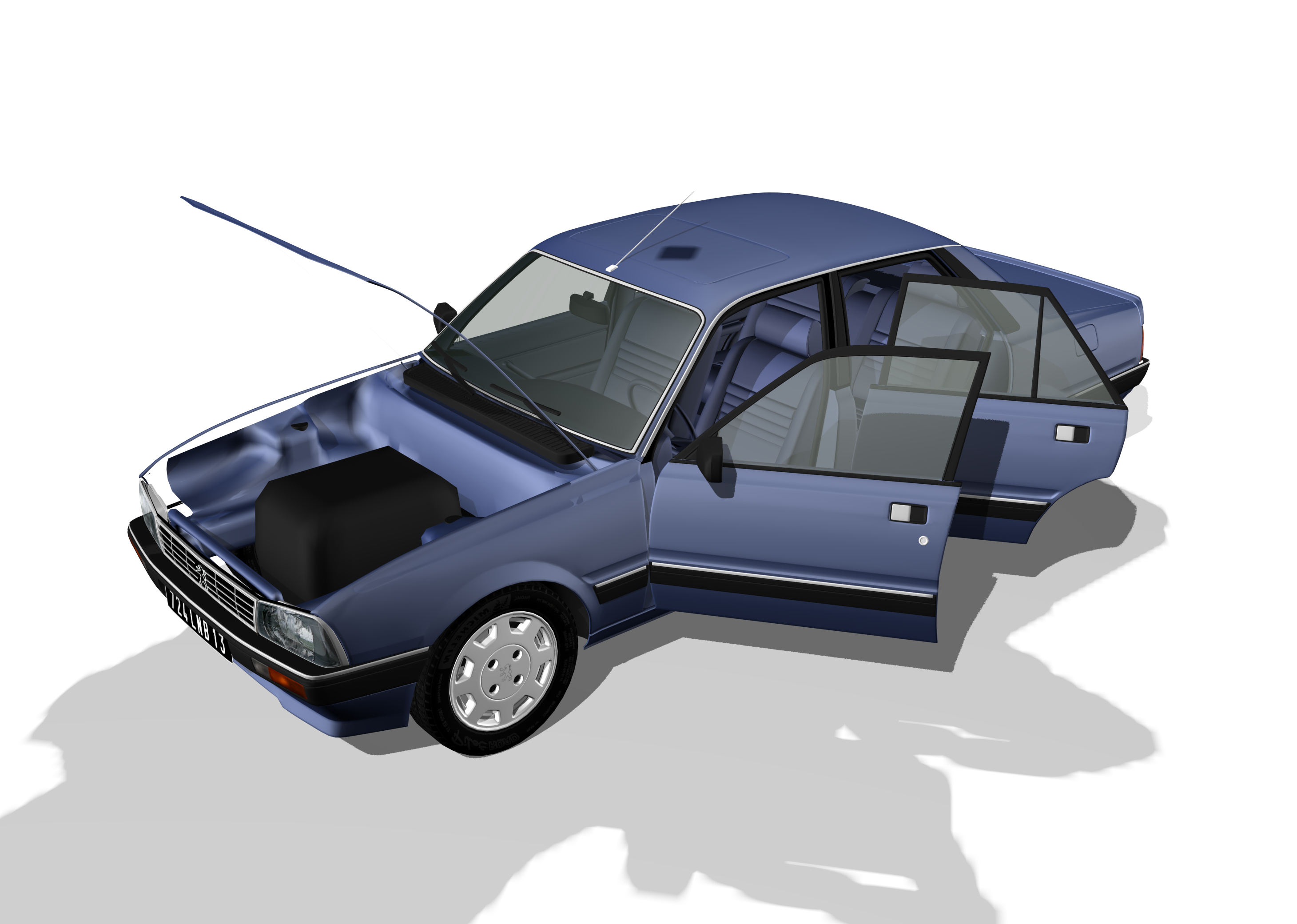 French car peugeot 505 model - TurboSquid 1573606