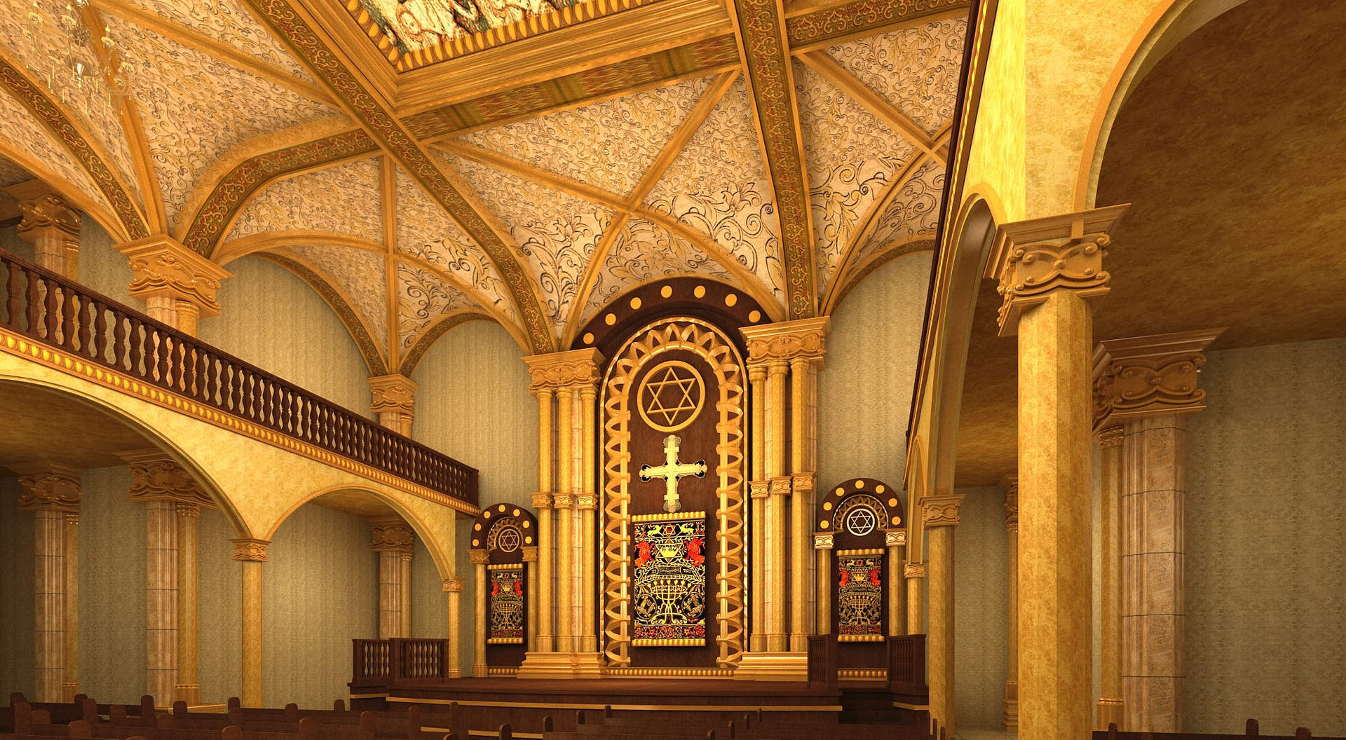 3D Church Interior 06 - TurboSquid 2000386