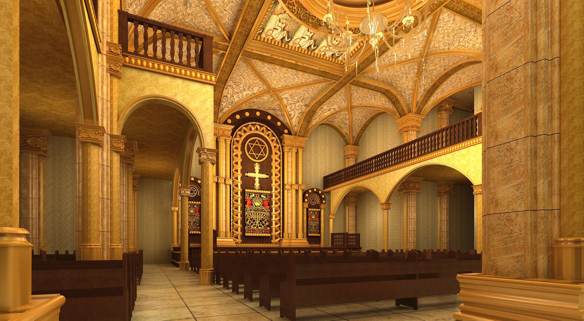 3D Church Interior 06 - TurboSquid 2000386