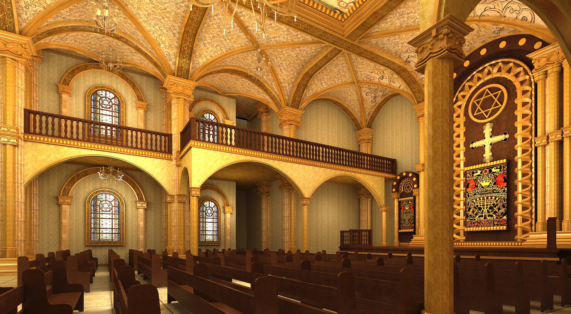 3D Church Interior 06 - TurboSquid 2000386