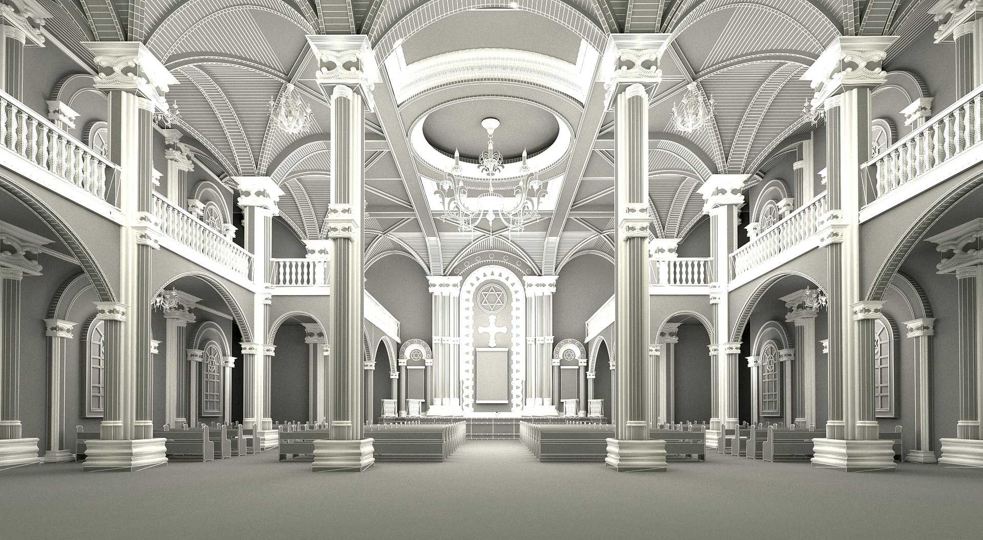 3D Church Interior 06 - TurboSquid 2000386