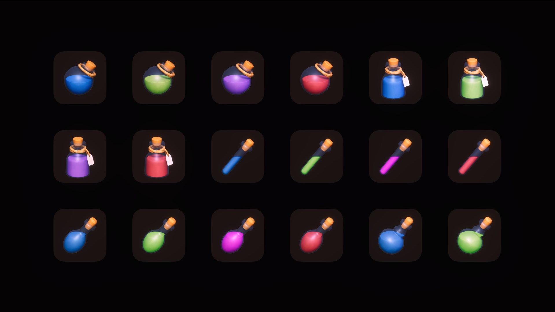 3D 3D Icons - Game Basic2 Model - TurboSquid 2357609