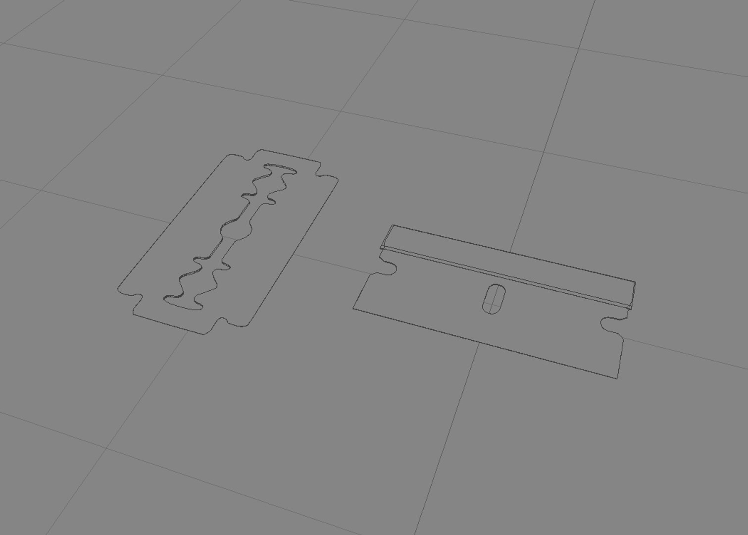 3d Model Razor Blades