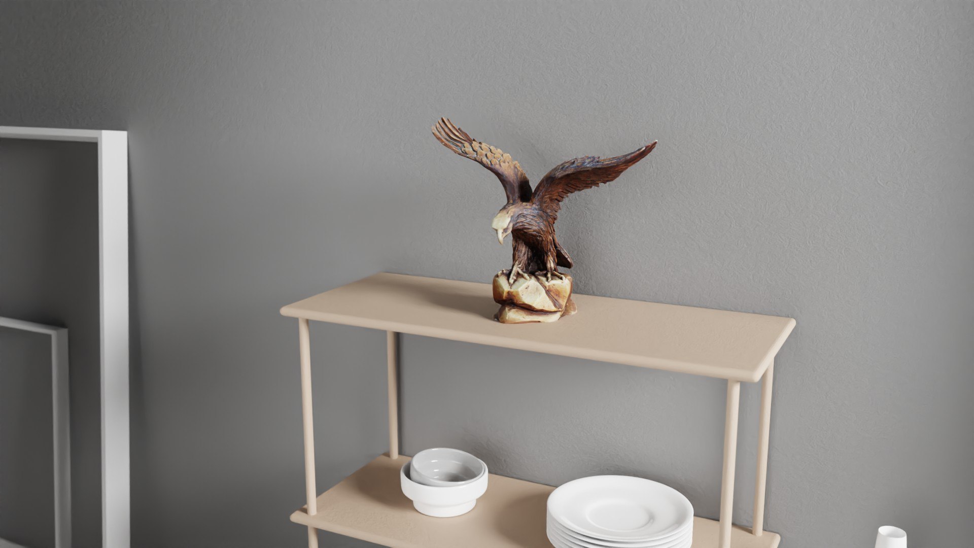 Ultra-realistic Of The Eagle Statuette Hypoly 3D Model - TurboSquid 1782119