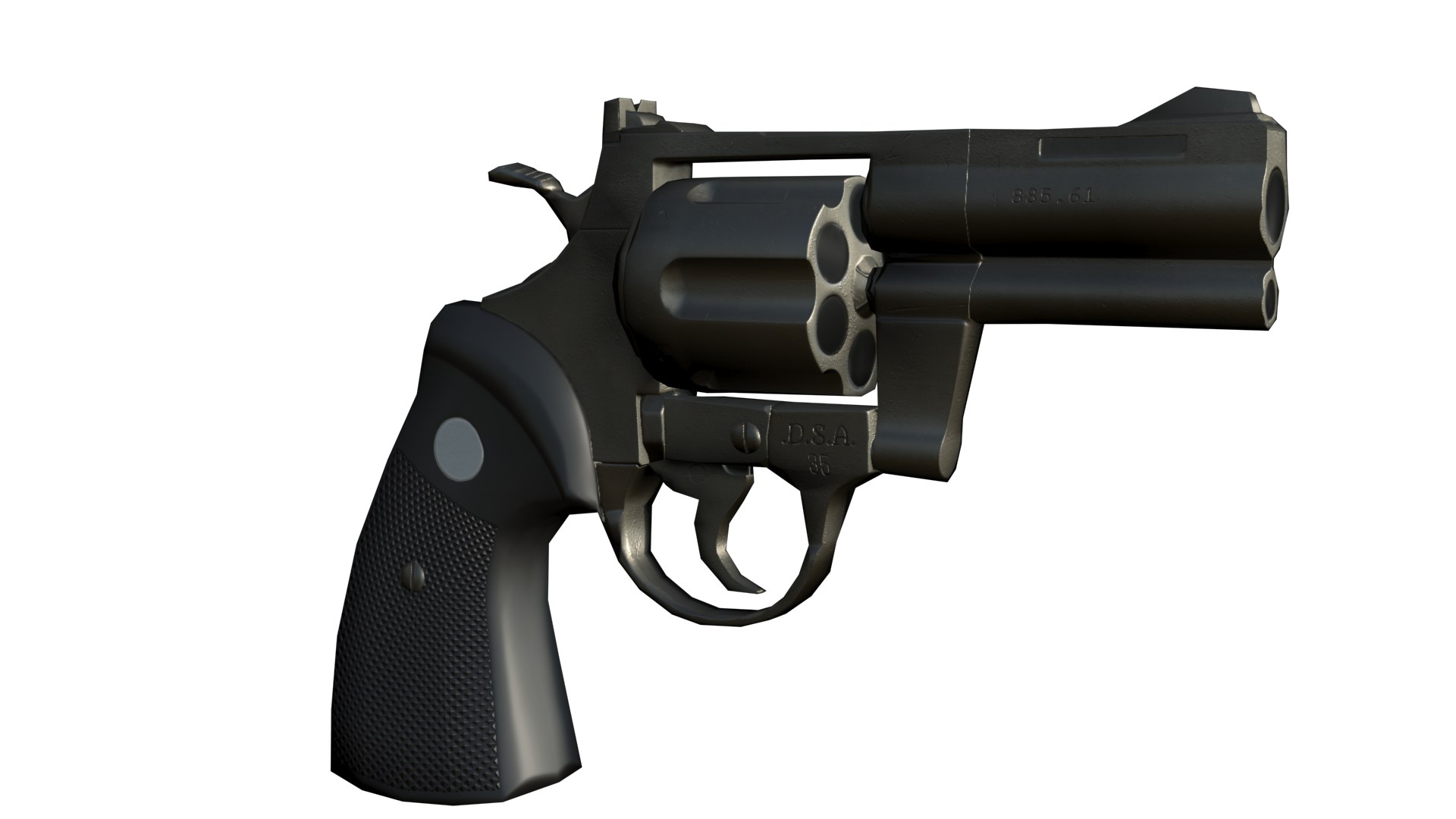 Gun Revolver Magnum Low-Poly 3D Model - TurboSquid 1763011