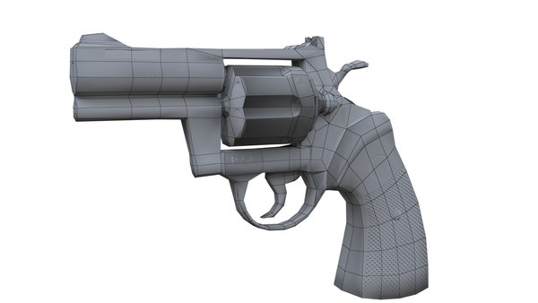 Gun Revolver Magnum Low-Poly 3D model - TurboSquid 1763011