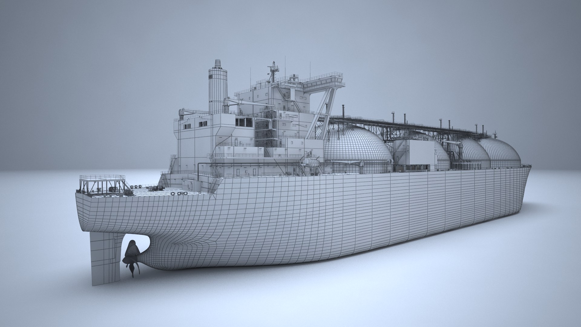 3d lng tanker ship grand model
