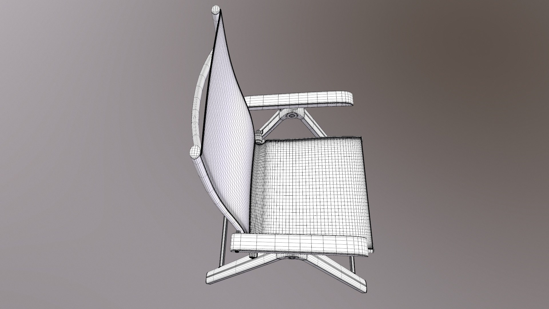 Folding Chair With Armrests 3D Model - TurboSquid 1977612