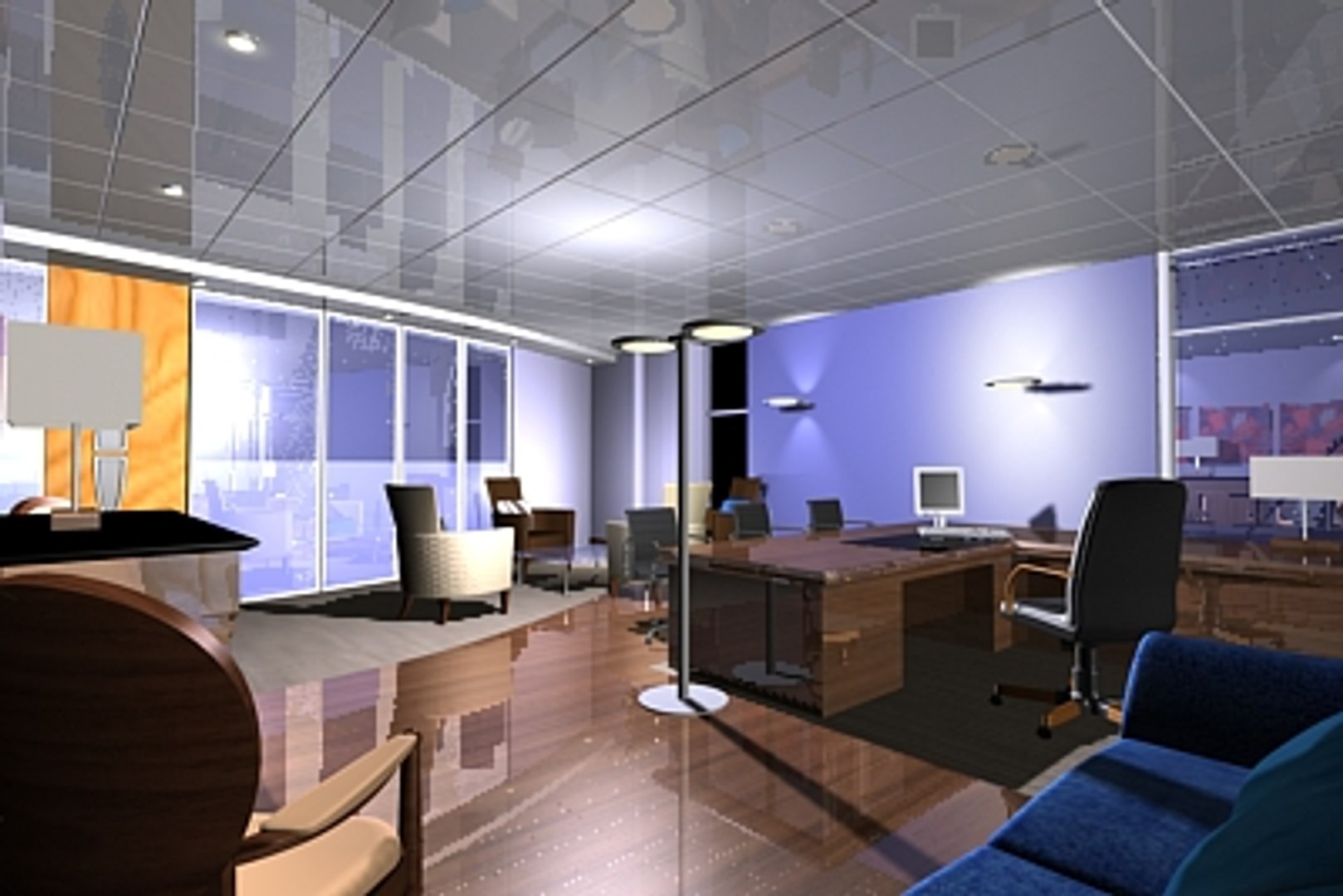 3d Executive Office Scene Model