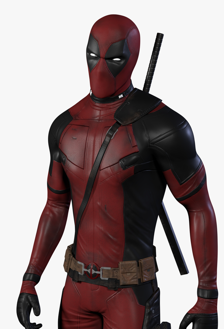 3d deadpool modeled movie model