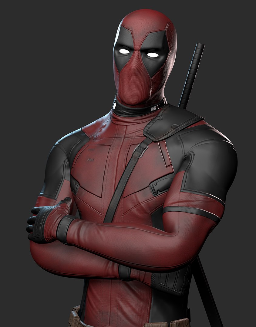 3d Deadpool Modeled Movie Model