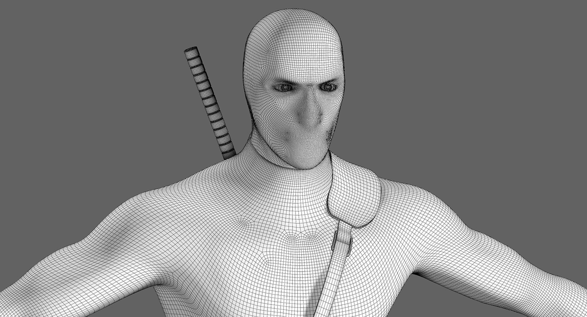 3d Deadpool Modeled Movie Model