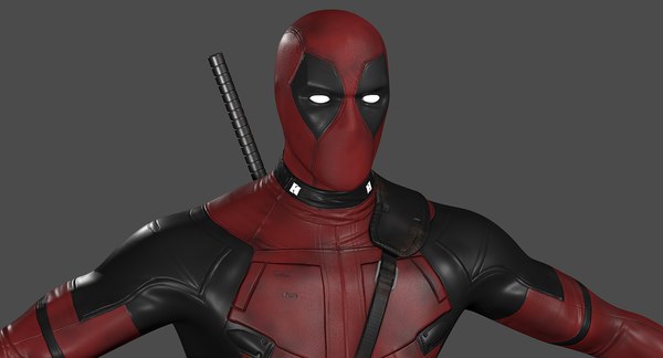 3d deadpool modeled movie model