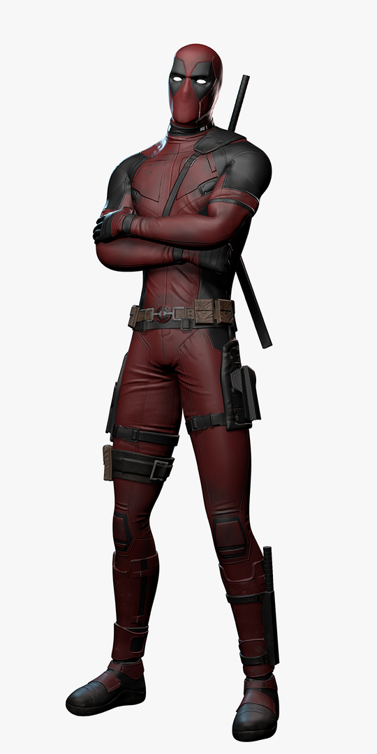 3d deadpool modeled movie model