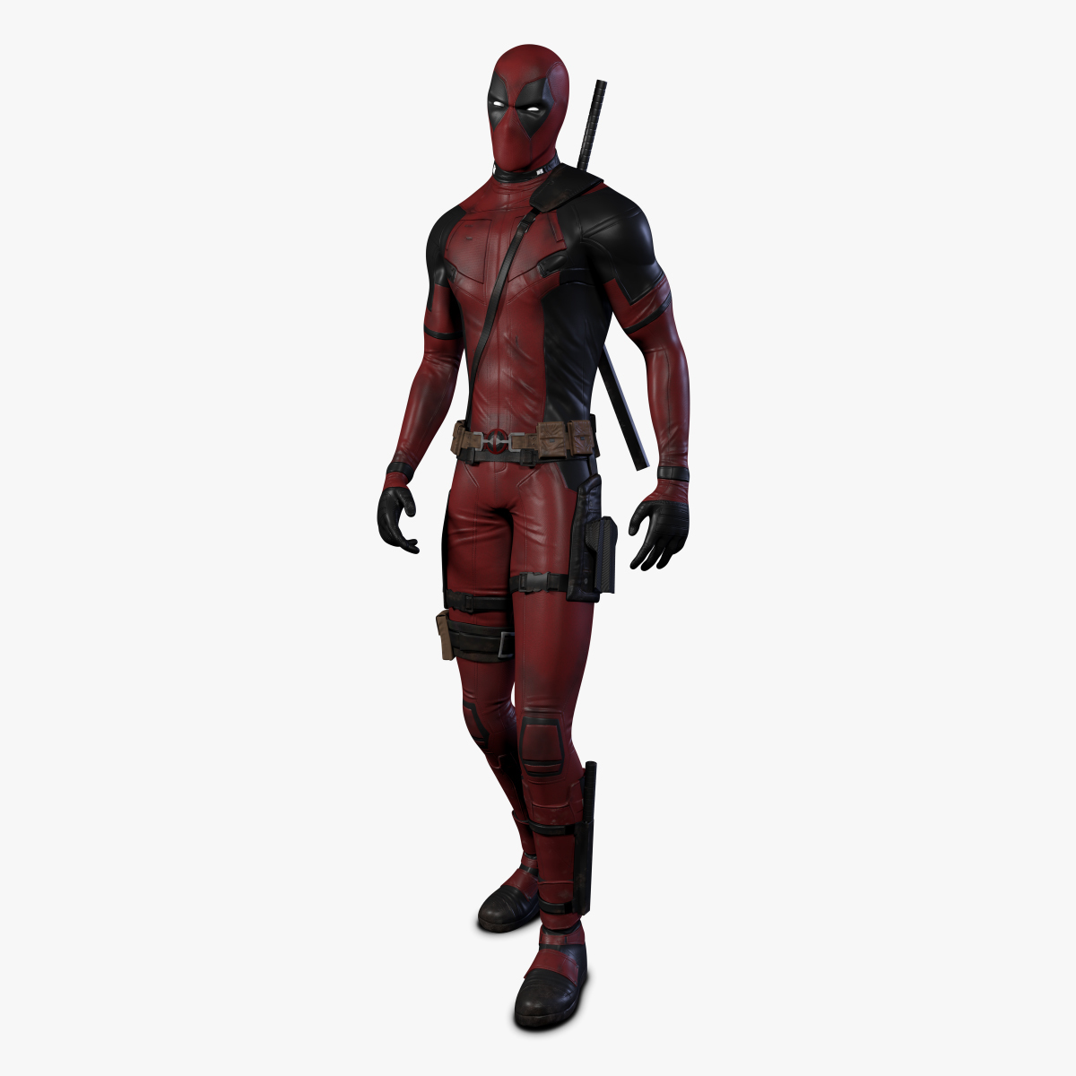 3d deadpool modeled movie model