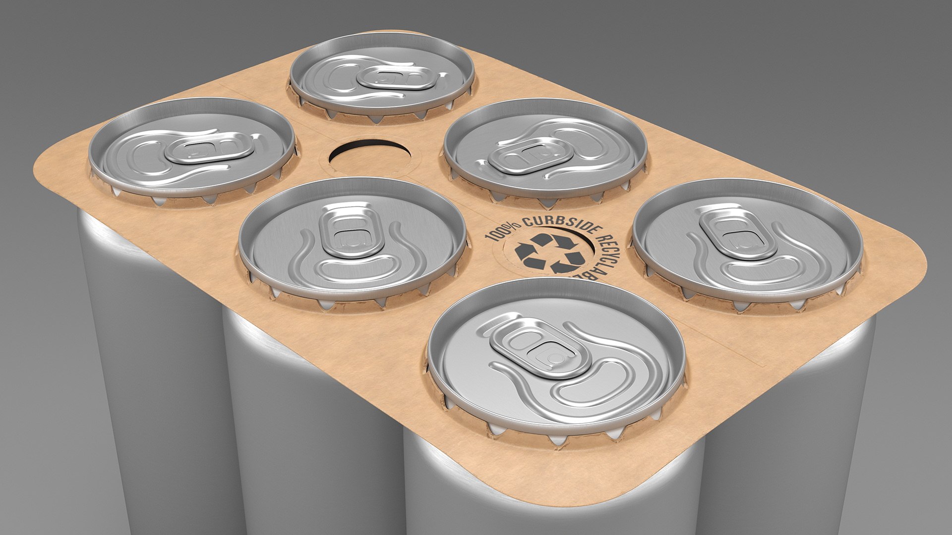 3D Model Beverage Packaging For 6 Pack Beer Cans - TurboSquid 2136700