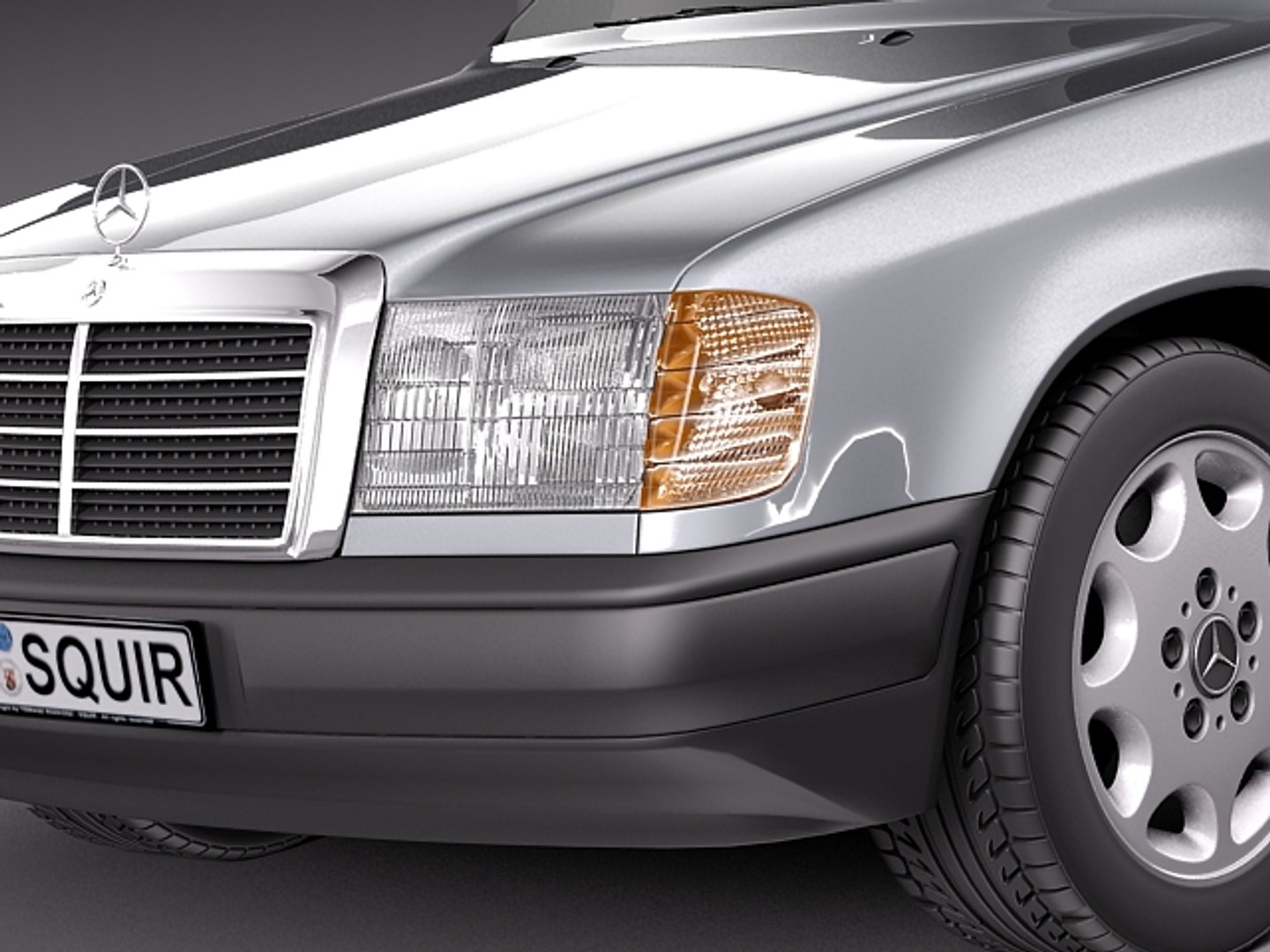 3d Model Of Mercedes Benz Mercedes-benz W124