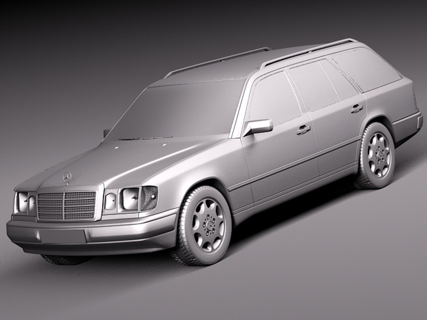 3d Model Of Mercedes Benz Mercedes-benz W124