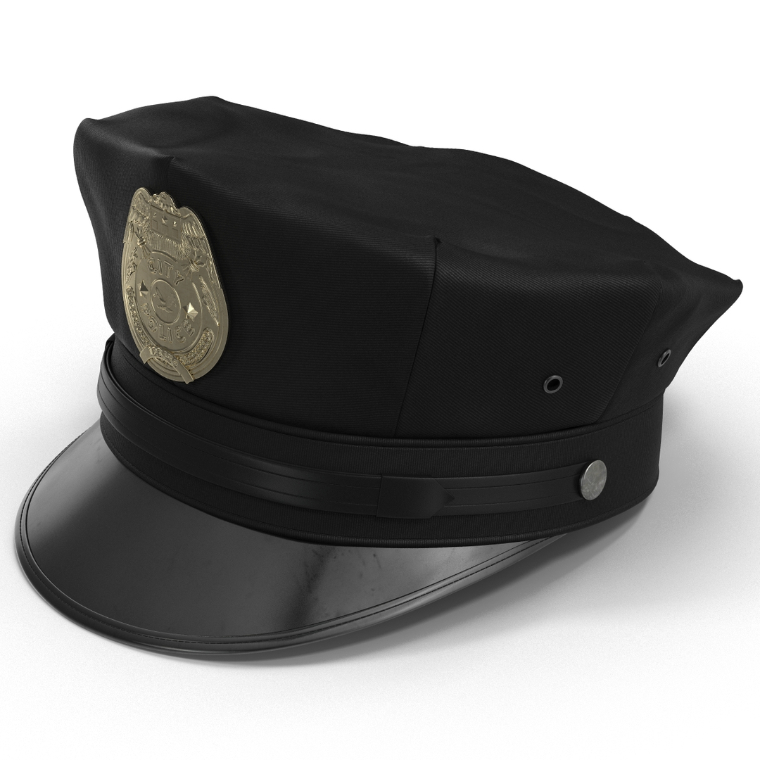 3d c4d police hats 3