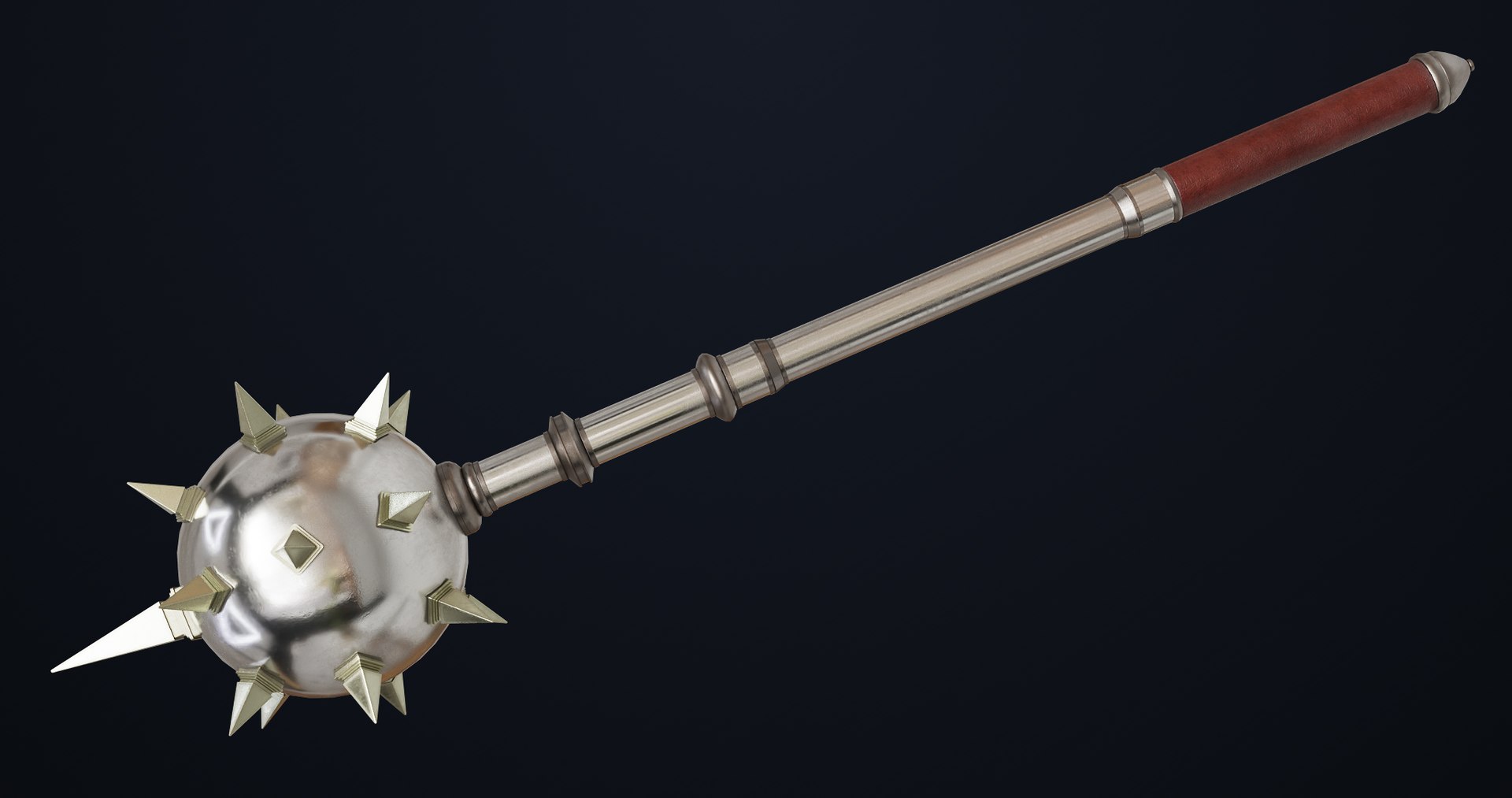 Silver Mace 01 All PBR Unity UE Textures Included 3D - TurboSquid 2004202