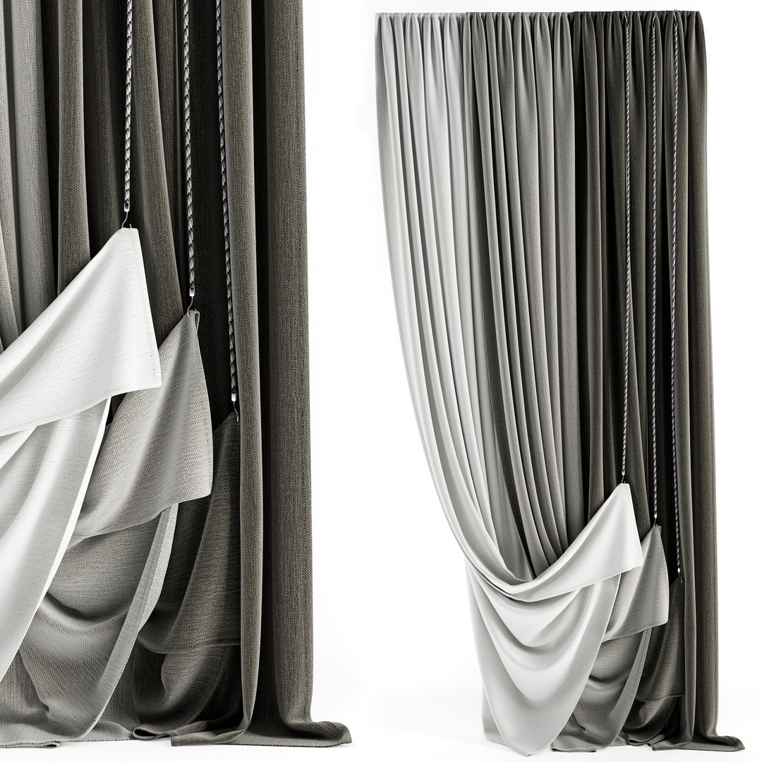 Contemporary Curtain Model - TurboSquid 1435992