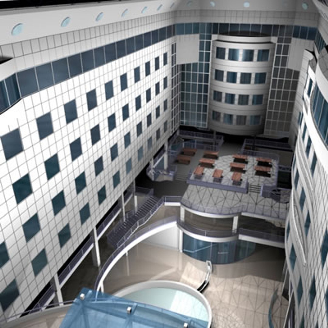 3d Building Interior Shopping Center