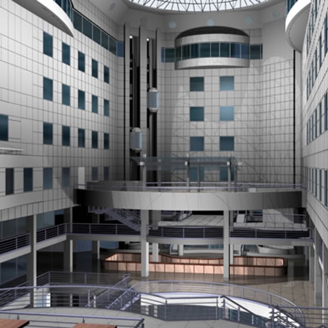 3d Building Interior Shopping Center