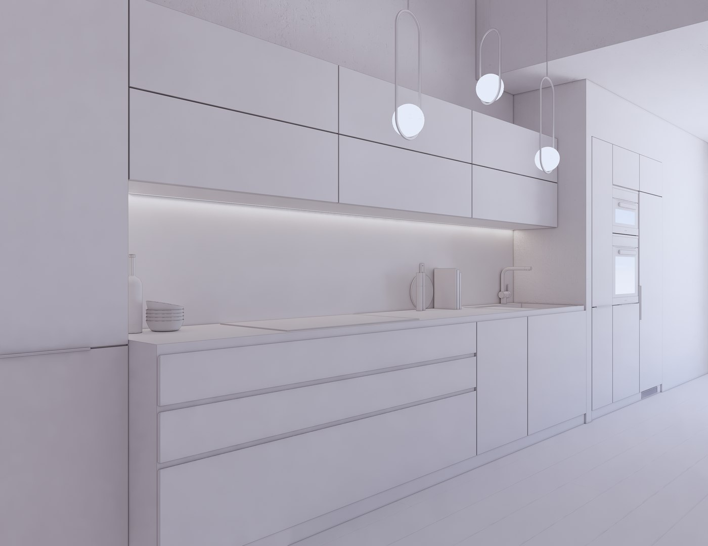 Modern Kitchen Created In Revit 9 3D Model - TurboSquid 1969635