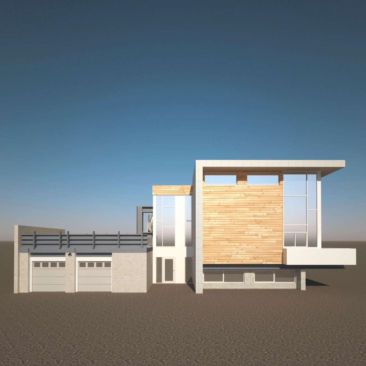 3d model of modern houses