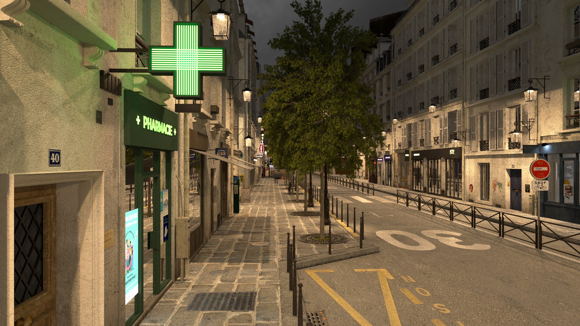 Paris Trendy Street And Place Bundle Non Commercial License 3D Model ...