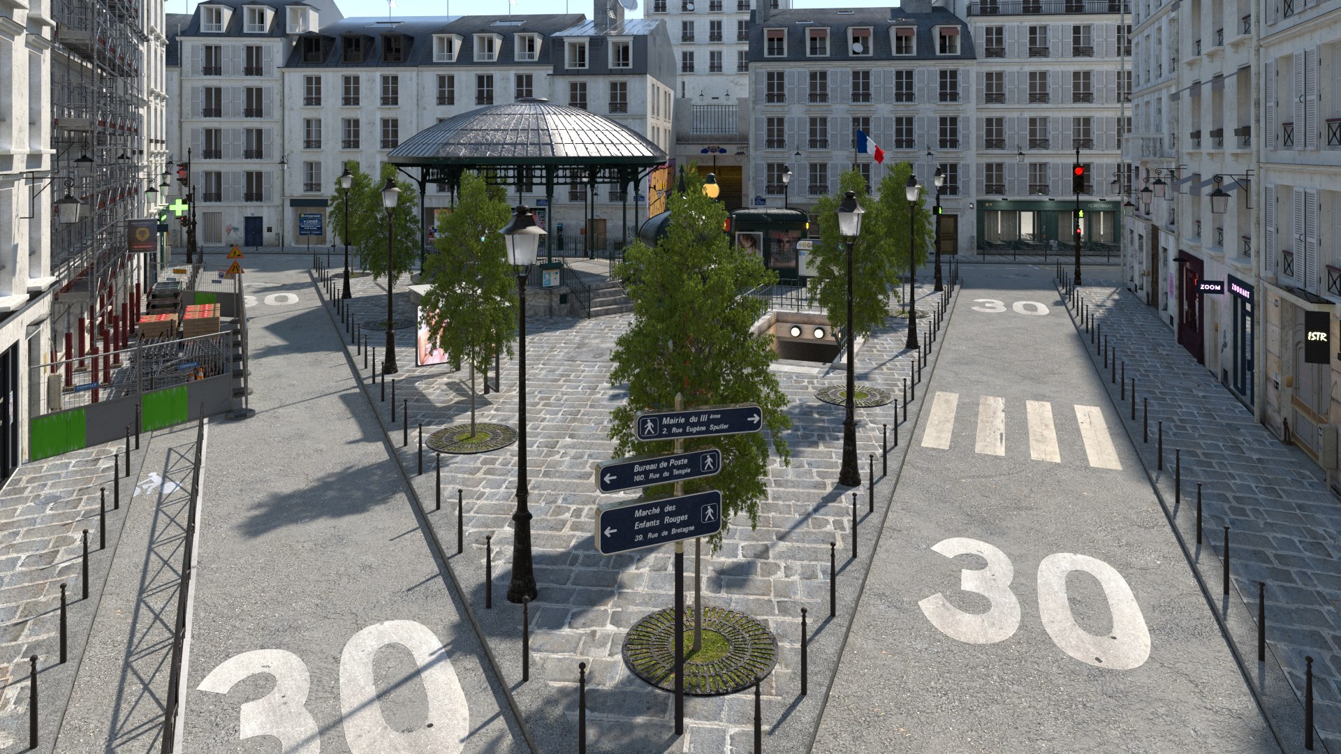 Paris Trendy Street and Place Bundle Non commercial license 3D model ...