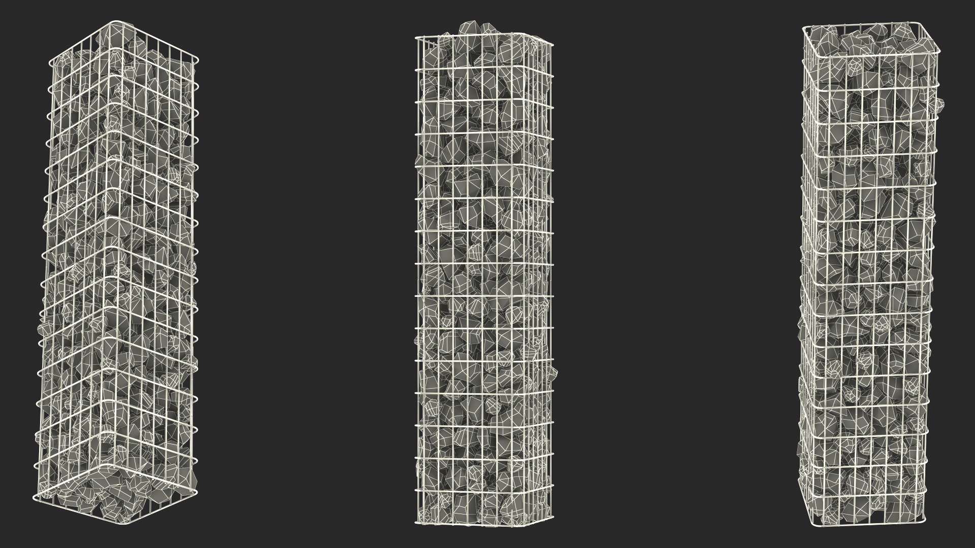 Gabion Column 3D Model - TurboSquid 2340147