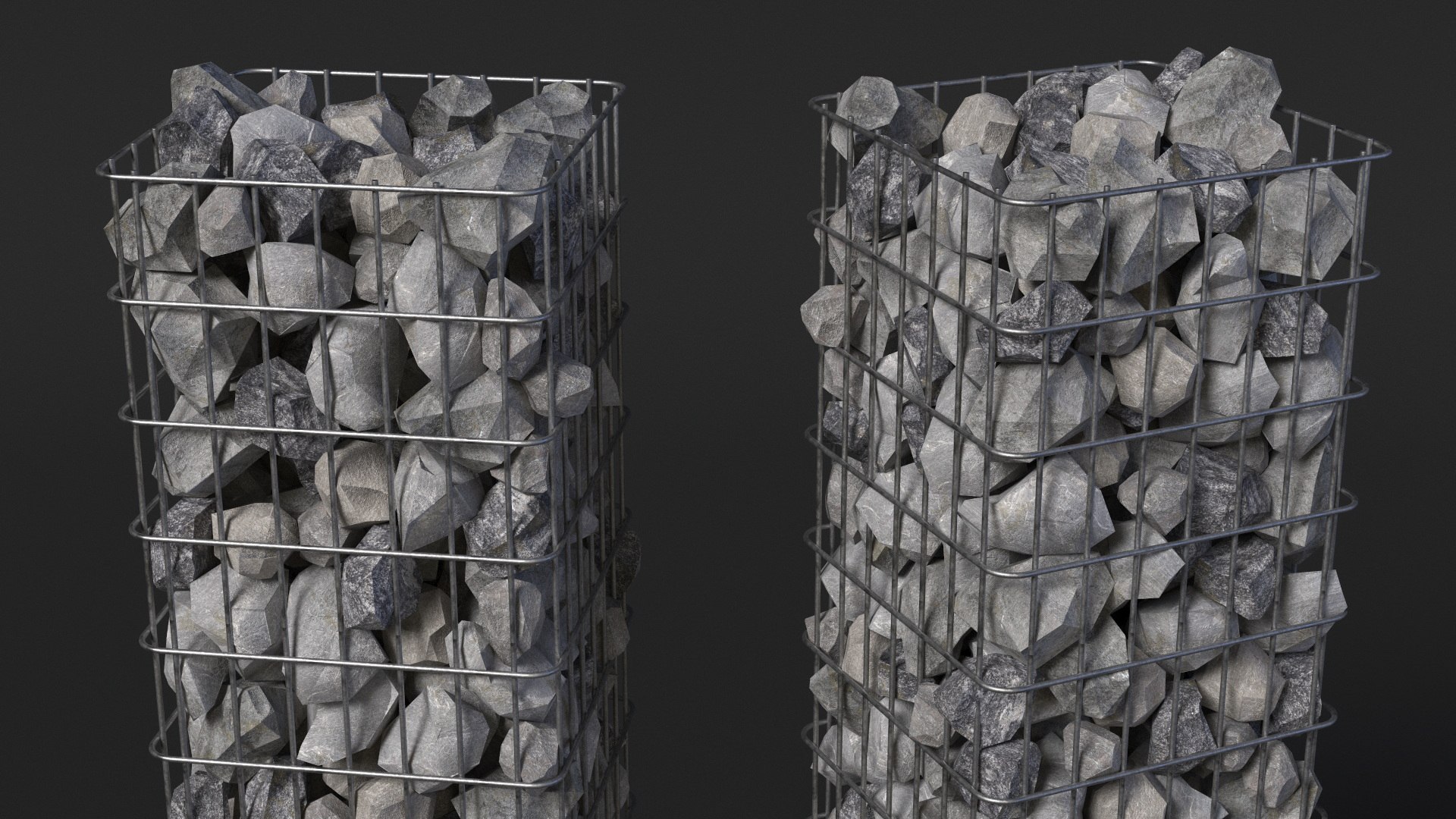 Gabion Column 3D Model - TurboSquid 2340147