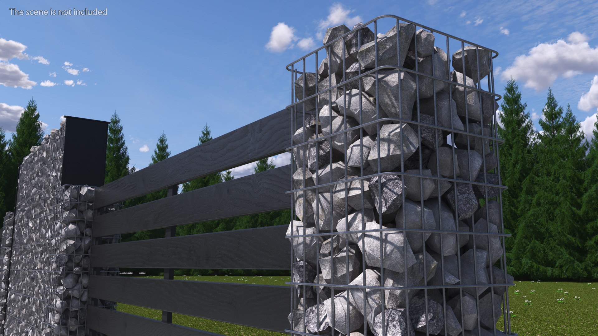 Gabion Column 3D Model - TurboSquid 2340147