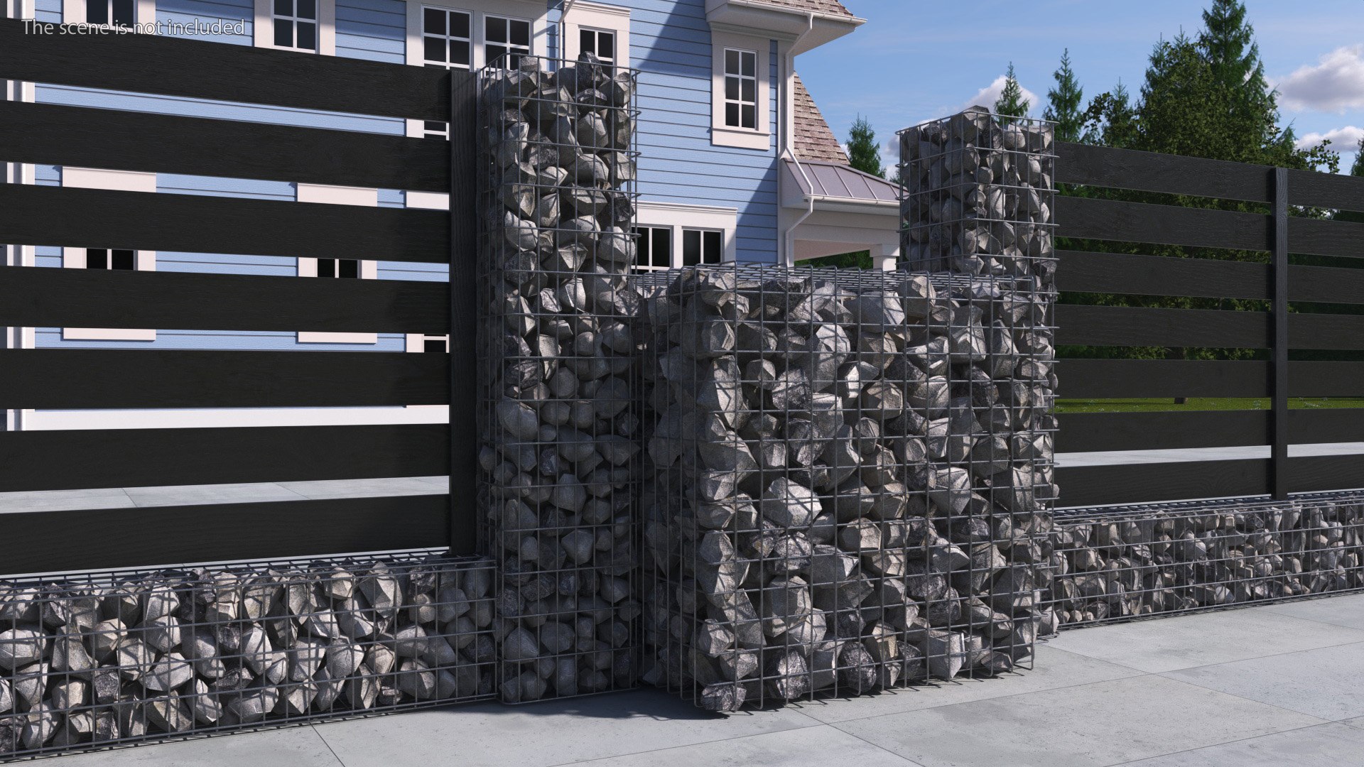 Gabion Column 3D Model - TurboSquid 2340147