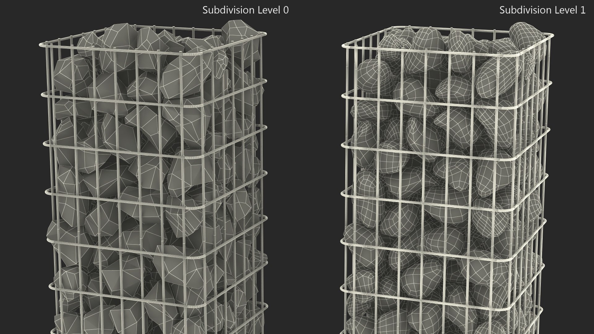 Gabion Column 3D Model - TurboSquid 2340147